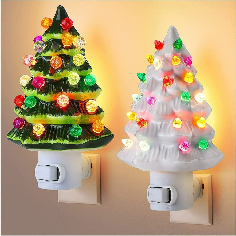 Vintage Ceramic Night Lights Carolina Tar Heels Ceramic Christmas Tree