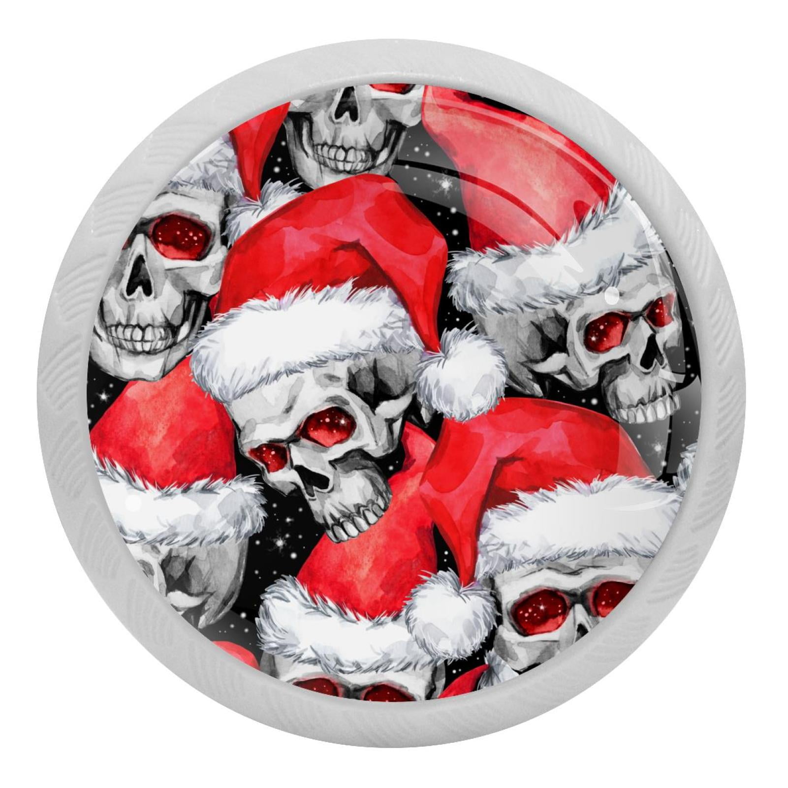 4PCS Round Skull Cabinet Fluorescence Knob Glowing in the Dark ...