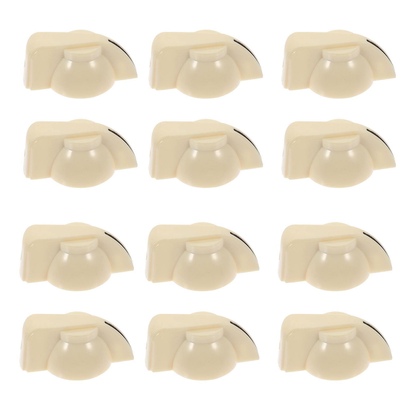 UPGRATOR 12Pcs Beige Plastic Guitar Volume Control Knobs Replacement ...