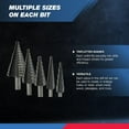 10198A Step Drill Bit Set | 5 count, 4mm- 35mm | Metric Titanium Unibit ...