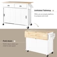 Kitchen Cart with Drop - Leaf Counter | Multiple Use Scenarios like ...