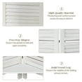 Fionafurn 4-Panel Room Divider 67" Tall Platane Wood Louver Folding ...