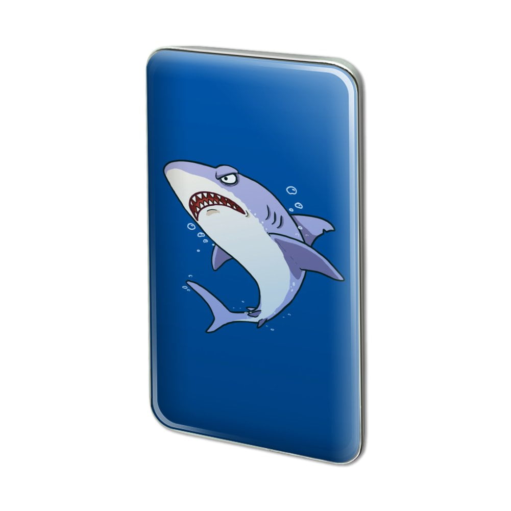 Great White Shark Cartoon in Ocean Metal Rectangle Lapel Hat Pin Tie ...
