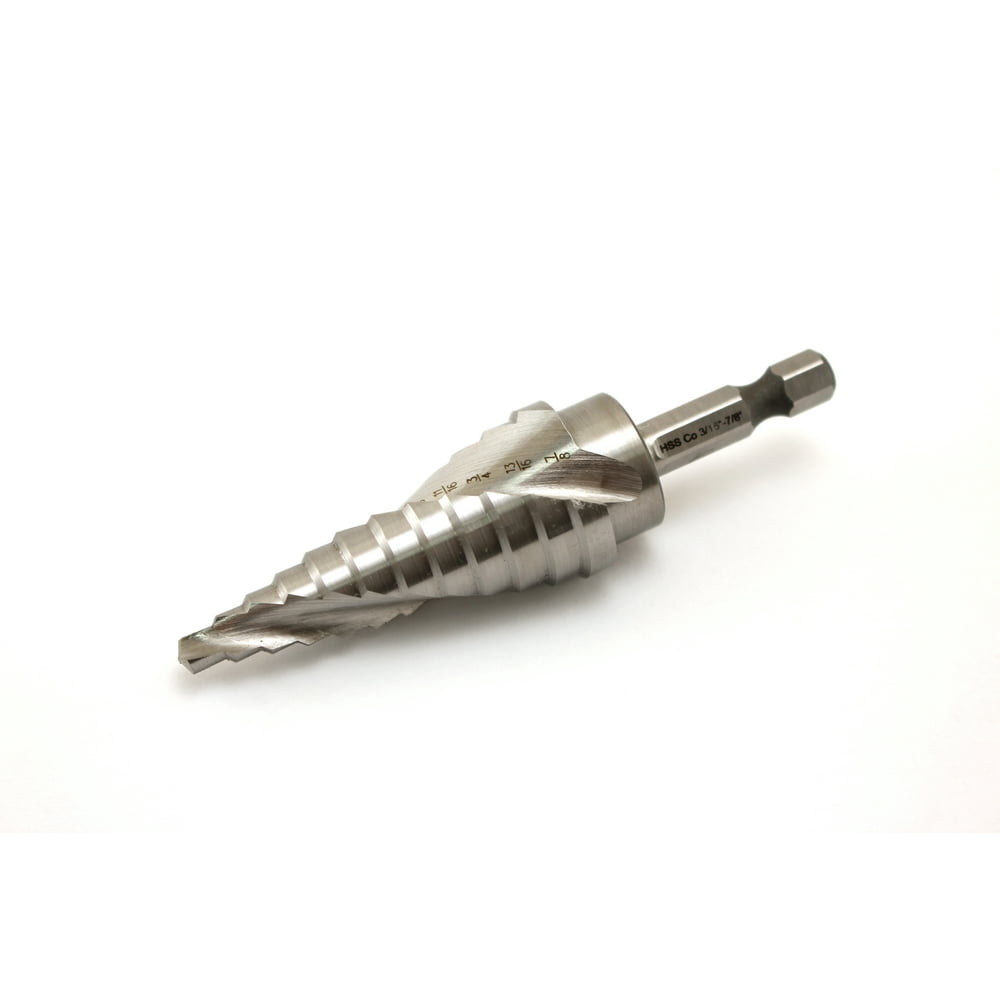 TEMO M35 Cobalt Spiral Flute Step Drill, 12 Size From 3/16 Inch (4.8 mm ...