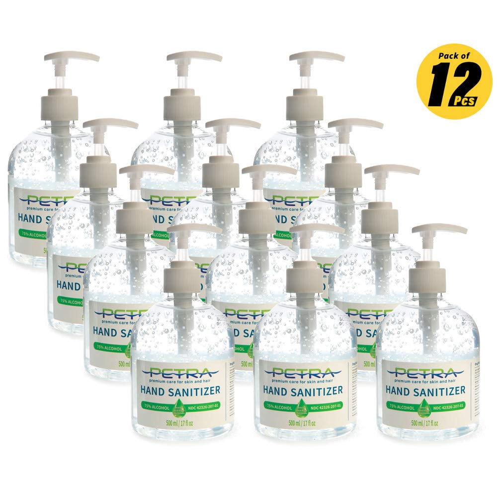 Walmart 17Oz Gel Antiseptic Hand Sanitizer | 75% USP Grade Alcohol | 12 ...