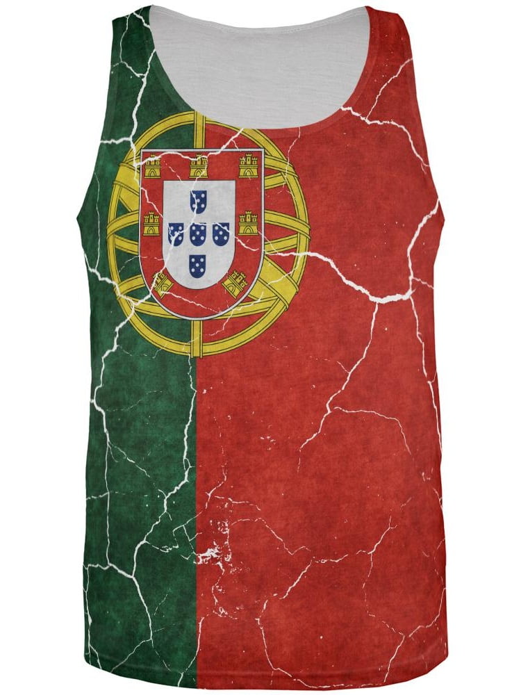 Distressed Portuguese Flag All Over Mens Tank Top Multi MD - Walmart.com