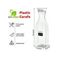4 Pack 50oz Plastic Pitcher,Water Carafe With Flip Top Lid, Square Base ...