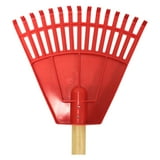 Emsco Group Little Diggers Kids' Plastic Garden Leaf Rake with Wood ...