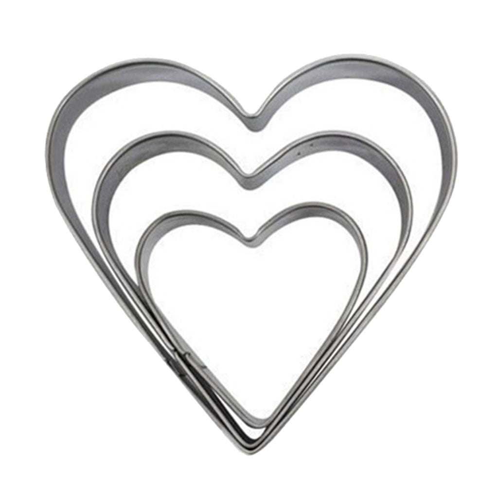 TureClos 3pcs/set Baking Moulds Heart Shape Stainless Steel Egg Mold ...