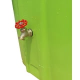 FreeGarden 55 Gal. Green Rain Barrel with Brass Spigot and Water ...