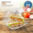 Stock Your Home 8x8 Inch Disposable Serving Take Away Compartment Lunch ...