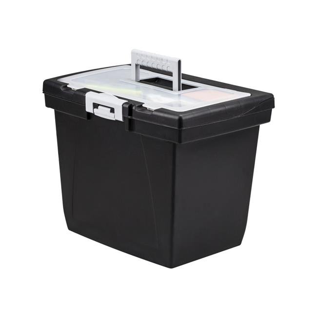 Nesting Portable File Box - Black - Walmart.com