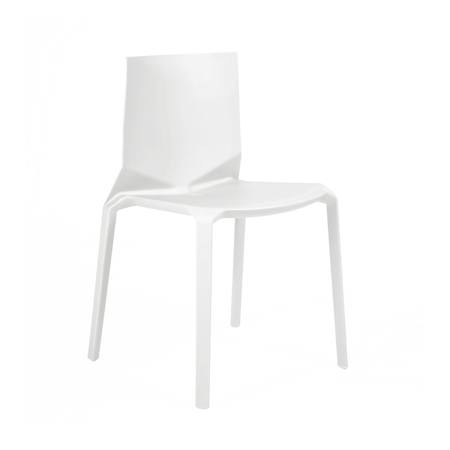 Vector White Modern Stackable Side Chair (Set of 4) - Walmart.com