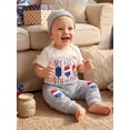 Caoirhny Baby Boys 4th of July Outfits Letter Ice Cream Fuzzy ...