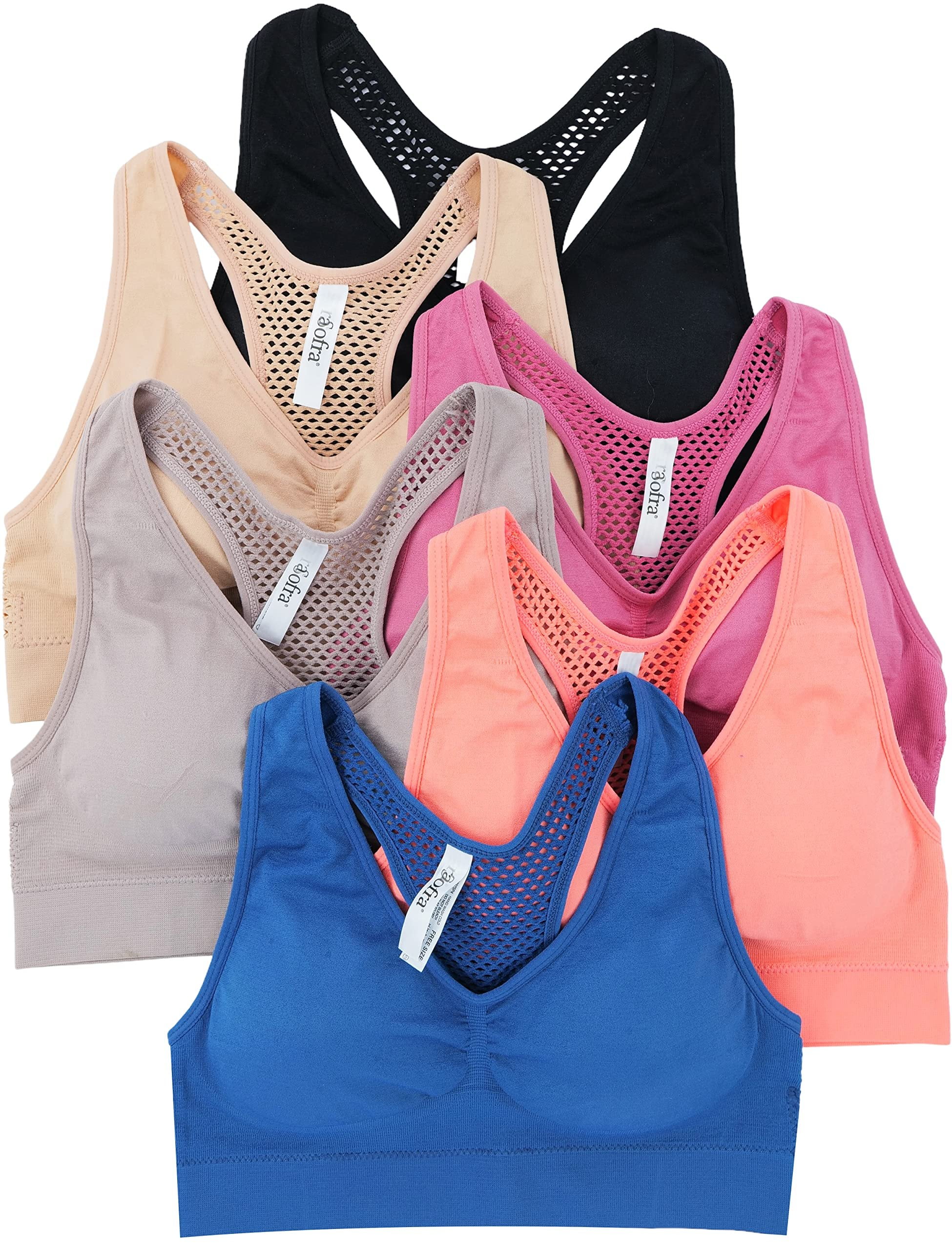 ToBeInStyle Womens Pack of 6 Comfortable and Supportive Racerback ...