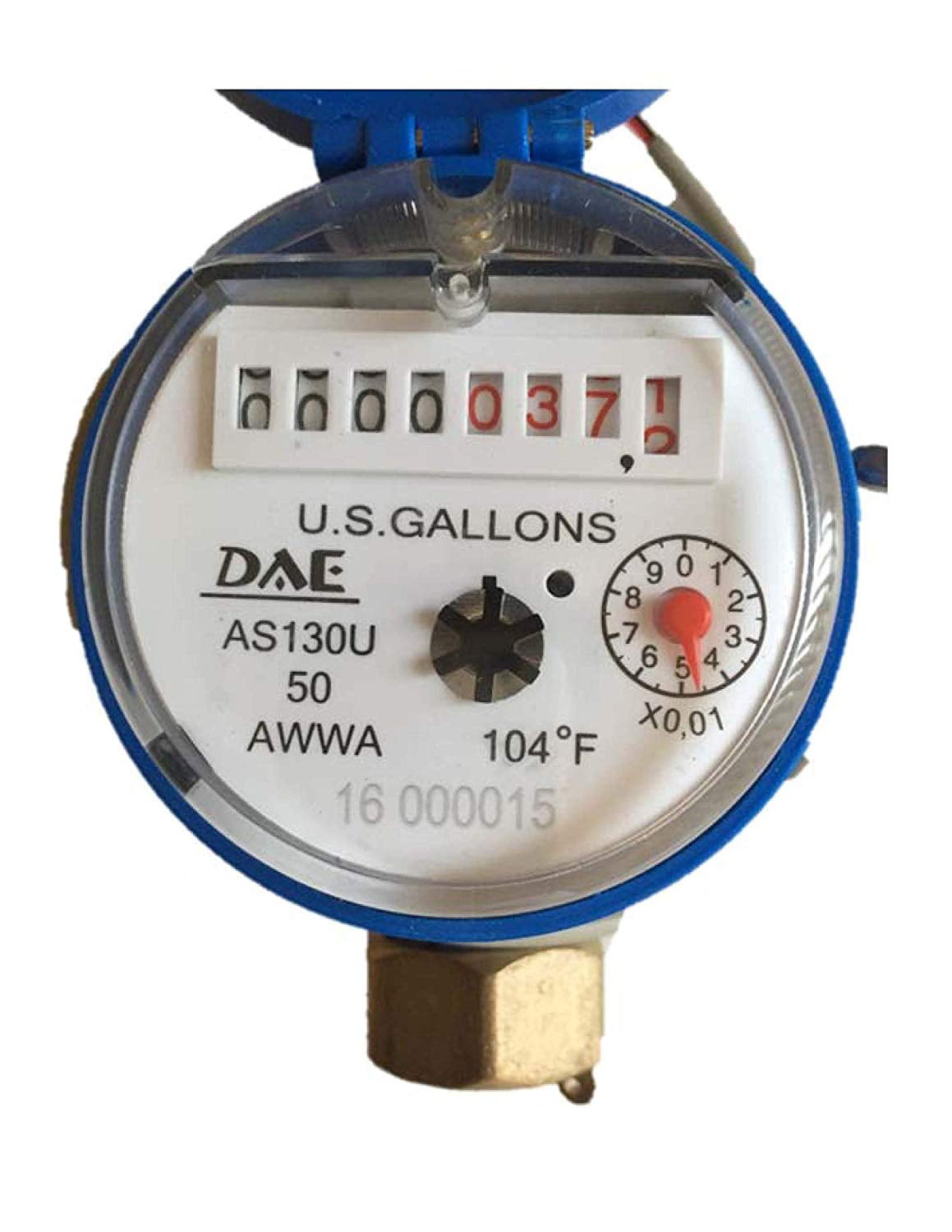 DAE VM-100P 1” Positive Displacement Water Meter with Pulse Output ...
