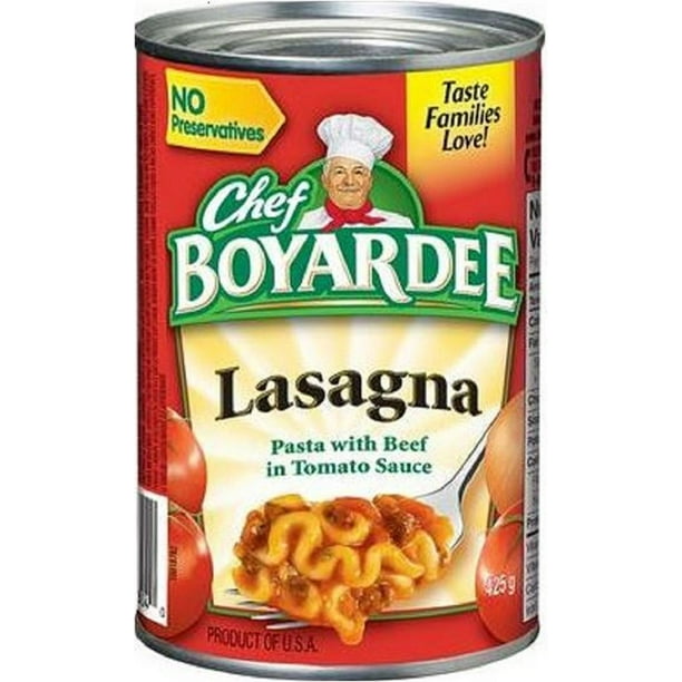 Chef Boyardee® Lasagna Pasta with Beef in Tomato Sauce, 425 g - Walmart.ca