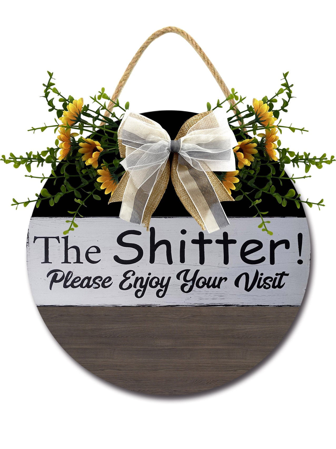 Eveokoki The Shi*ter Please Enjoy Your Visit Signs for Bathroom Decor ...