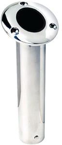 Attwood Flush Mount Close-End Rod Holder, Stainless Steel, 0-Degree ...