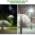 100W LED Post Top Light with Photocell, 14000Lm 5000K Circular Area ...
