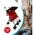 AmorosO 4232 Twin Umbrella Stroller - Red with Black - Walmart.com