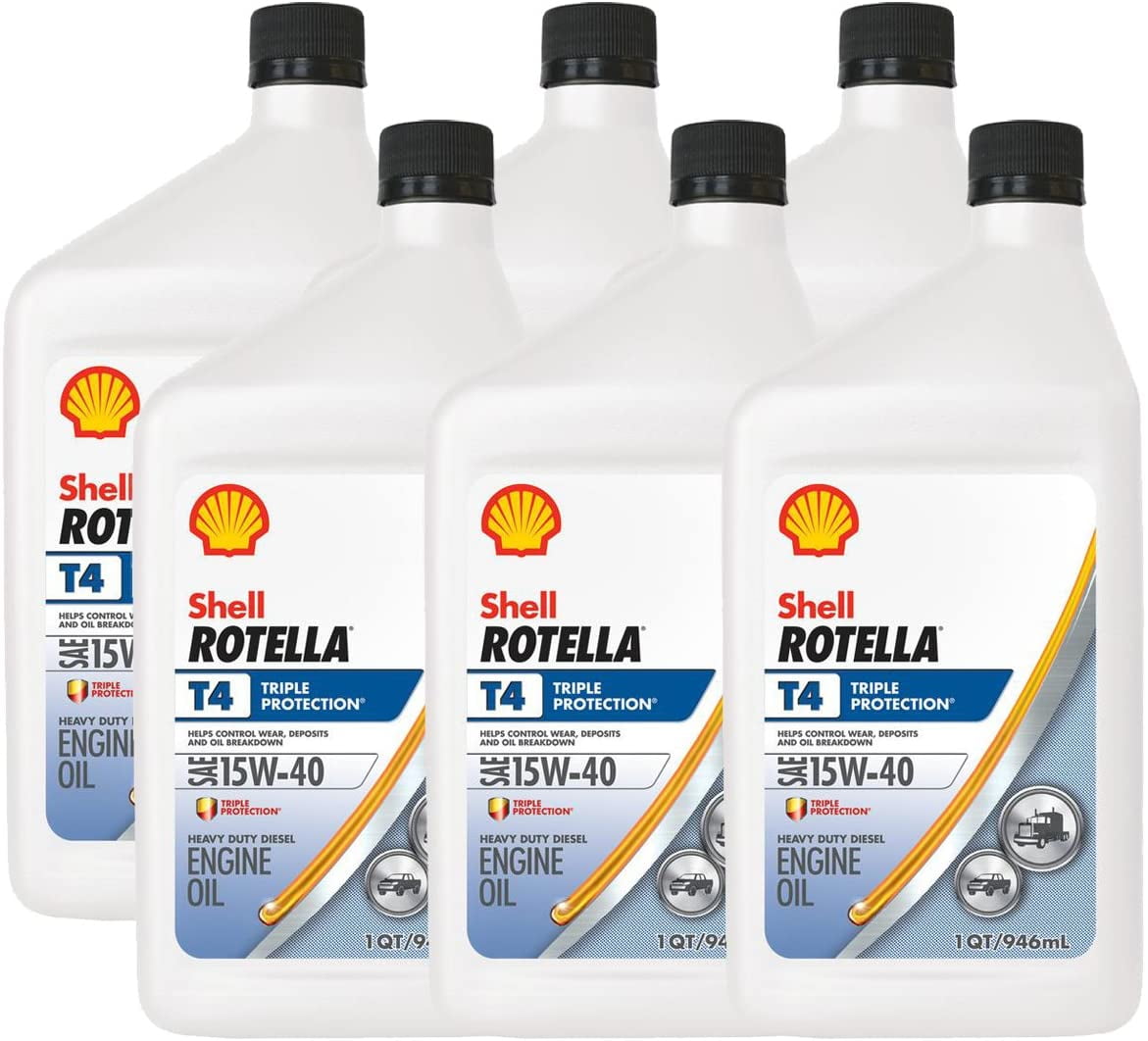 Buy Rotella T4 Triple Protection 15W40 Heavy-Duty Diesel Engine Oil (6 ...