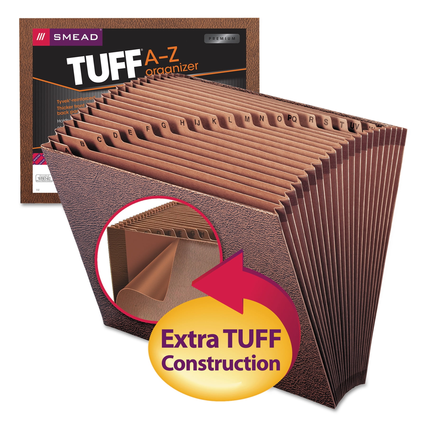 Smead TUFF® Expanding Files A-Z no Flap Brown Letter (70425) - Walmart.com