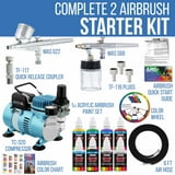 Master Airbrush Dual Fan Air Compressor Kit with 2 Professional ...