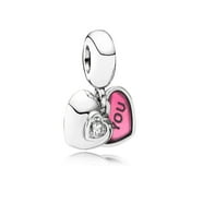 PANDORA Red Effervescence Charm - Murano Glass & Clear CZ - 791631CZ ...