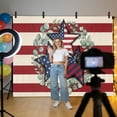 7x5ft Photo Backdrop, Blue Red Independence Day Soft Polyester Backdrop ...