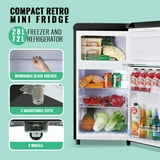 DEMULLER Double Door Mini Fridge, 7 Speed Temp Control, YX-100-Black ...