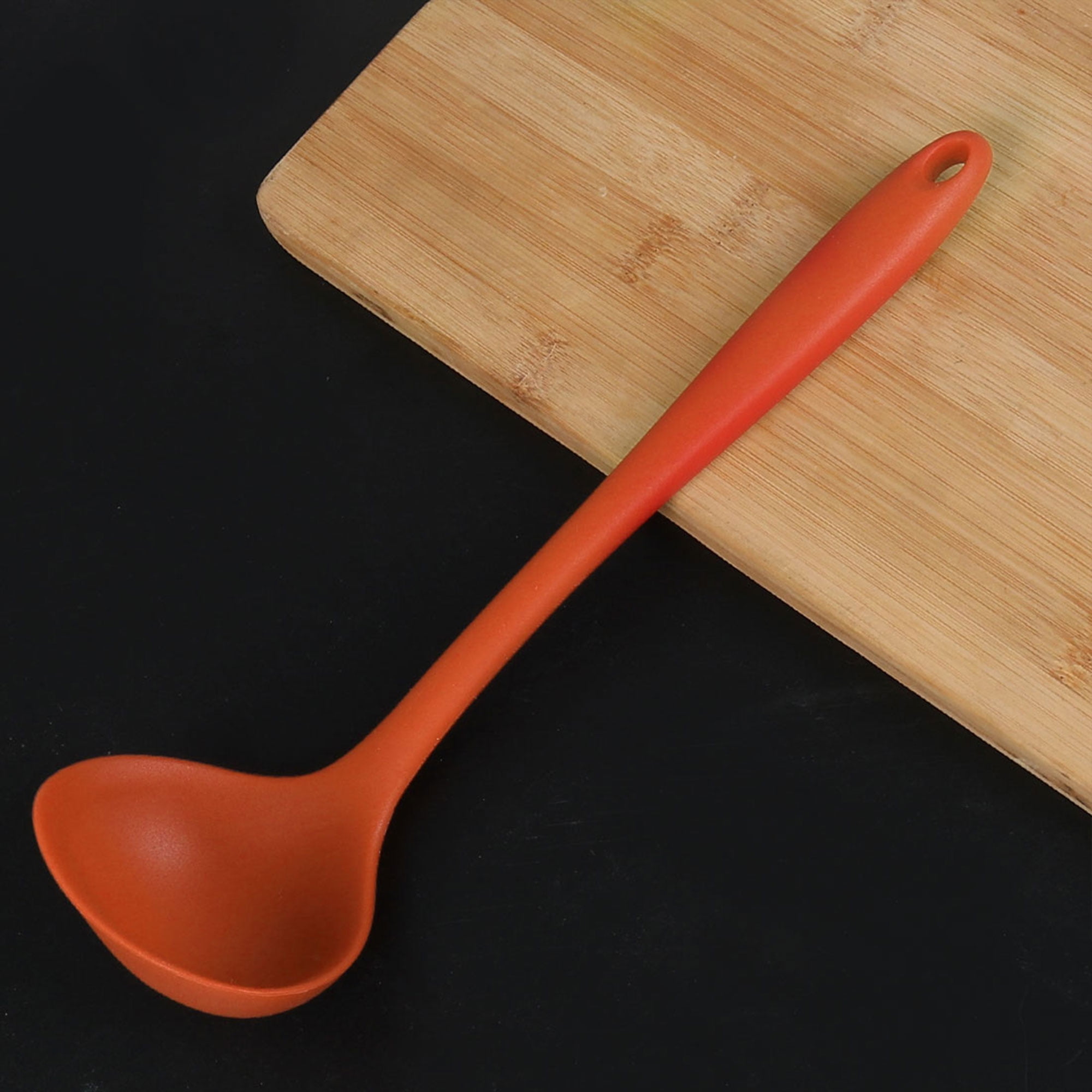 11.6 Inch Silicone Soup Ladle Spoon Restaurant Kitchen Scoop Utensil ...