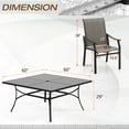 Sophia & William 9 Pieces Outdoor Patio Dining Set with 8Pcs Textilene ...
