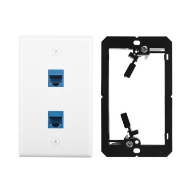 Wall plate: Surface Block (Biscuit Jack) CAT6 RJ45 4 Port, Punch-down ...