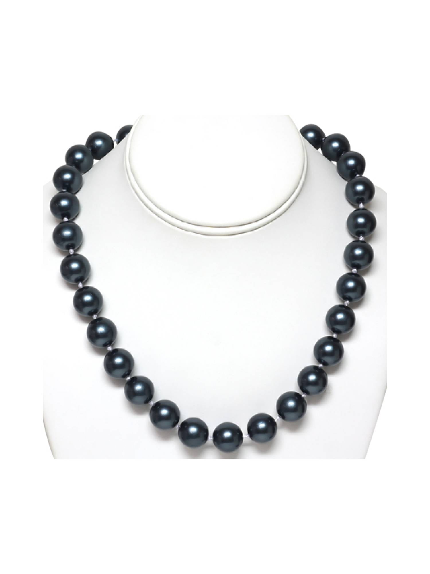 18" Mother Shell Pearl Necklace with Large 14mm Pearls - Walmart.com