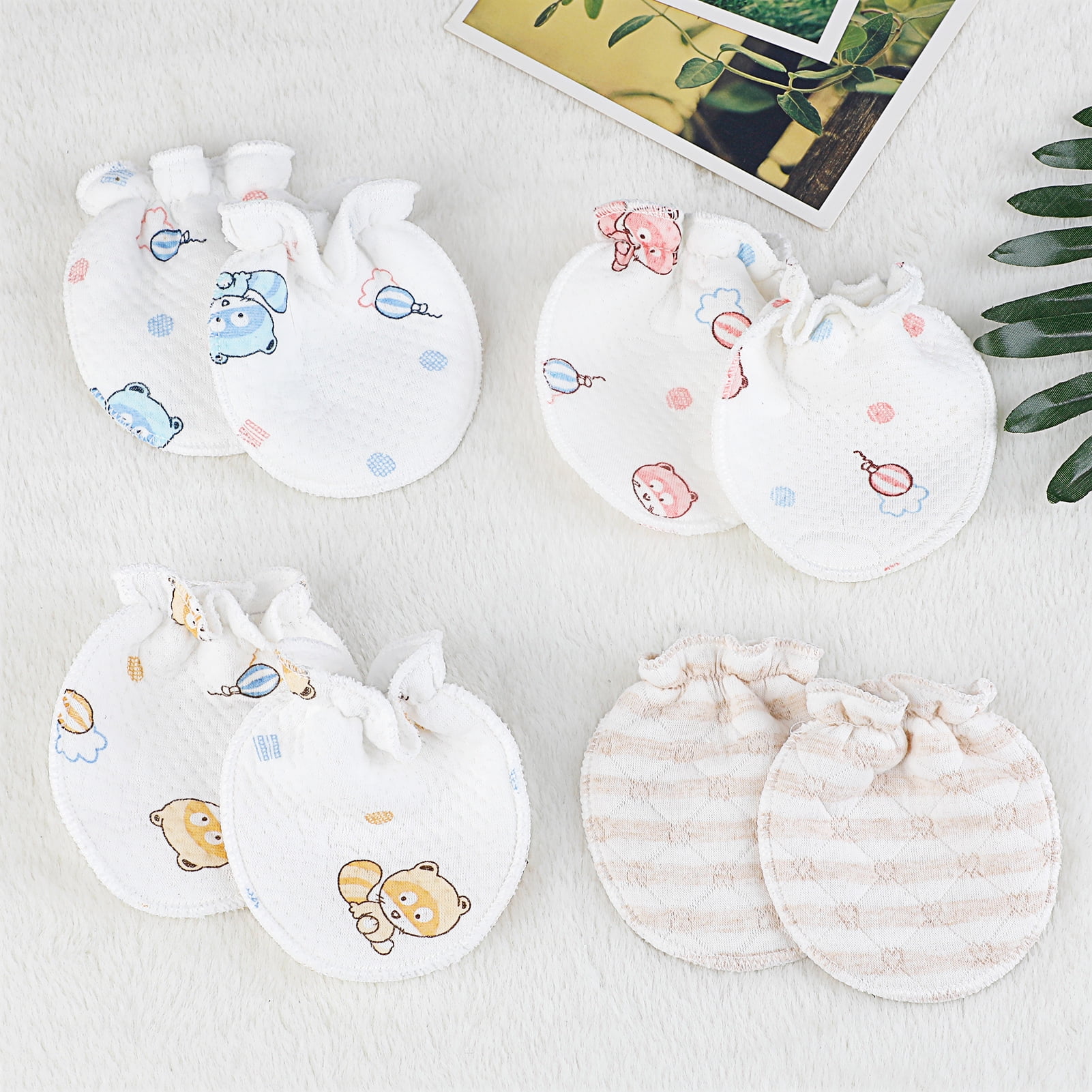 Click here for Nobrand 4 Pairs Baby Gloves Cotton Unisex Newborn... prices