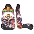 2 Pcs Power Team Ran-,Ger2 Car Seat Covers Cartoon Car Interior Seat ...