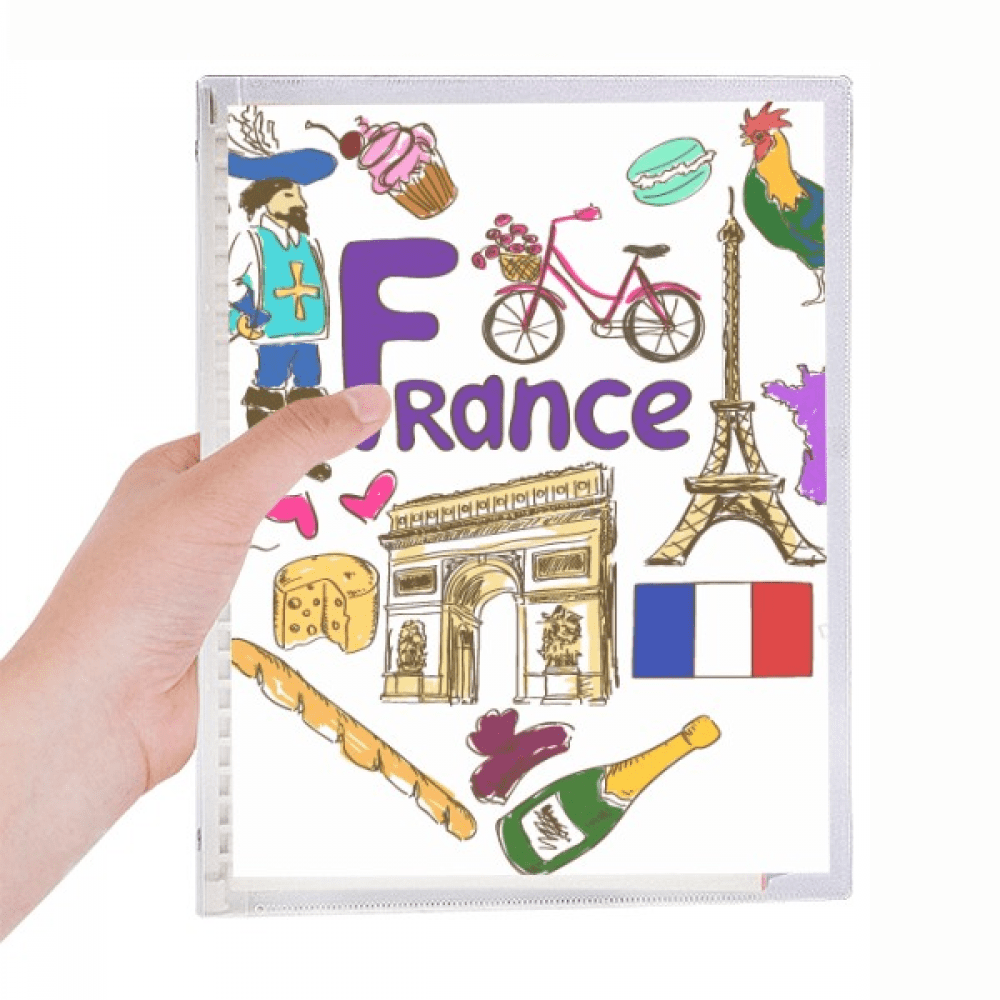 France Love Heart Landscap National Flag Notebook Loose Diary ...