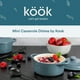 Kook 4-Pc Mini Cocotte Casserole Dish with Lid Stoneware Kitchen Set ...