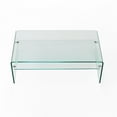 GDF Studio Tourmaline Modern Glam Tempered Glass Coffee Table with ...