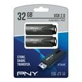 PNY 32GB Attaché USB 2.0 Flash Drive 2-Pack - Light-Weight Durable ...