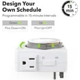 HBN 24 Hour Plug-In Mechanical Timer, 2 Outlets, 3-Prong, Mini, 2-Pack - Walmart.com