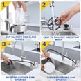 Glass Rinser and Cup Washer for Sink, 360 ° Rotating Spray Nozzle with ...