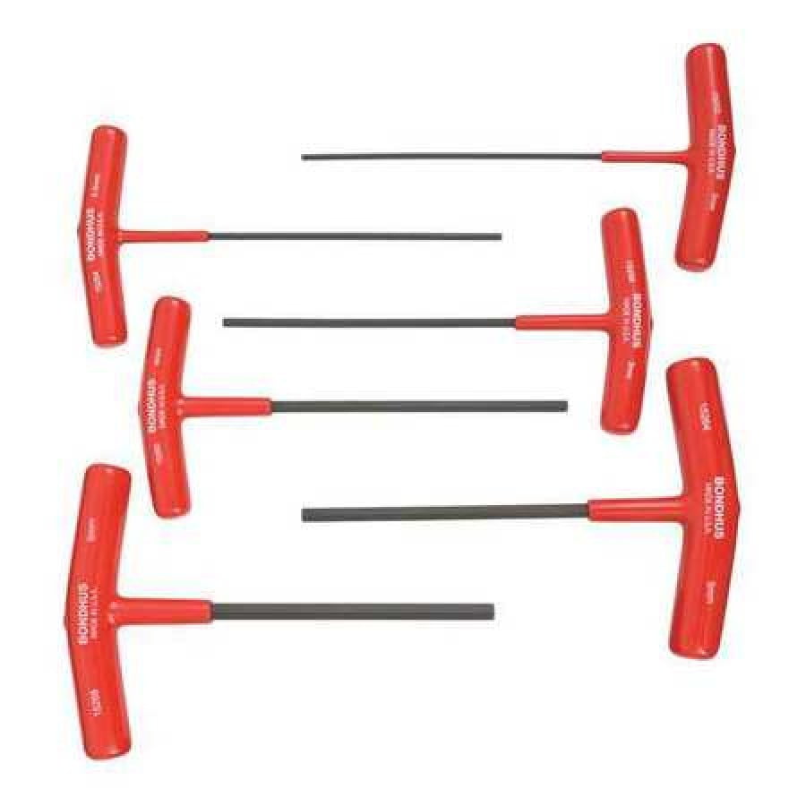 BONDHUS 15248 6 Piece Metric T-Shape Hex Key Set, 15248 - Walmart.com ...