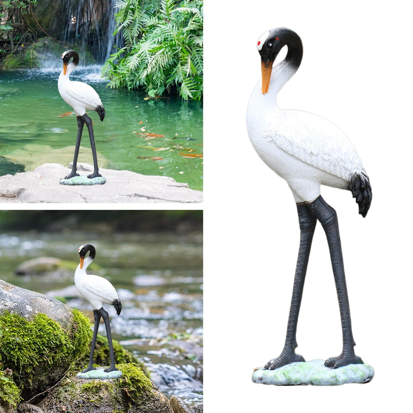 Garden Figurine Birds Statues Artificial Ornamental Bird for Outdoor ...