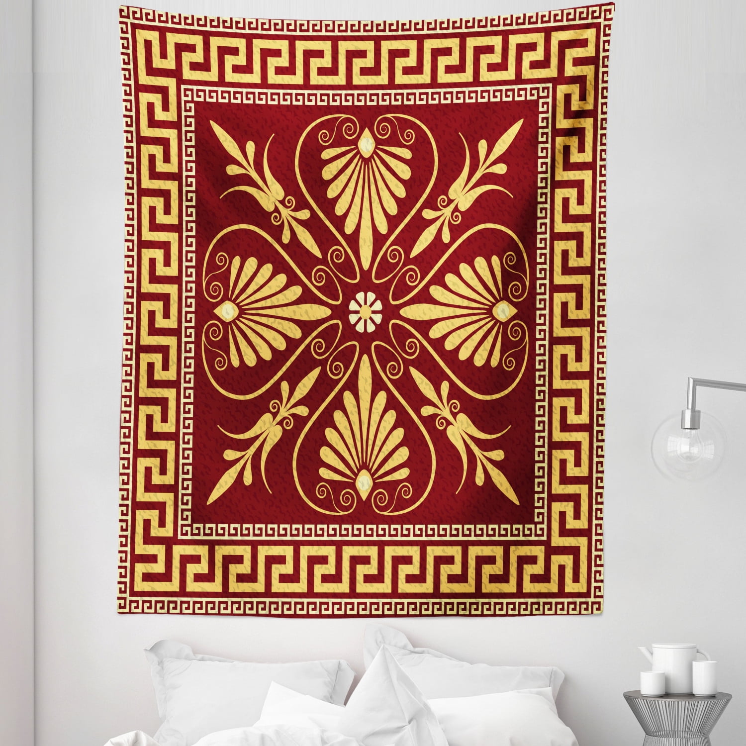 Greek Key Tapestry, Old Fashioned Frame Design the Labyrinth and Curly ...