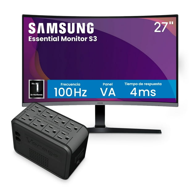 Combo Monitor Samsung Essential S3 S39GD 27″ FHD Curvo 100Hz ...