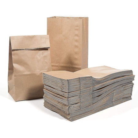 100 Pieces Brown Paper Bags Paper Bags Paper Bags Kraft Paper Bags 17 X ...
