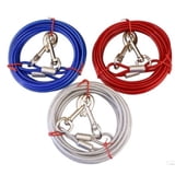 16 Foot Red - Dog Tie-Out Cable Steel Wire Pet Runner Cord Chain Leash ...