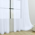 Giunmcul Solid Color Double String Polyester Sheer Curtains Rod Pocket ...